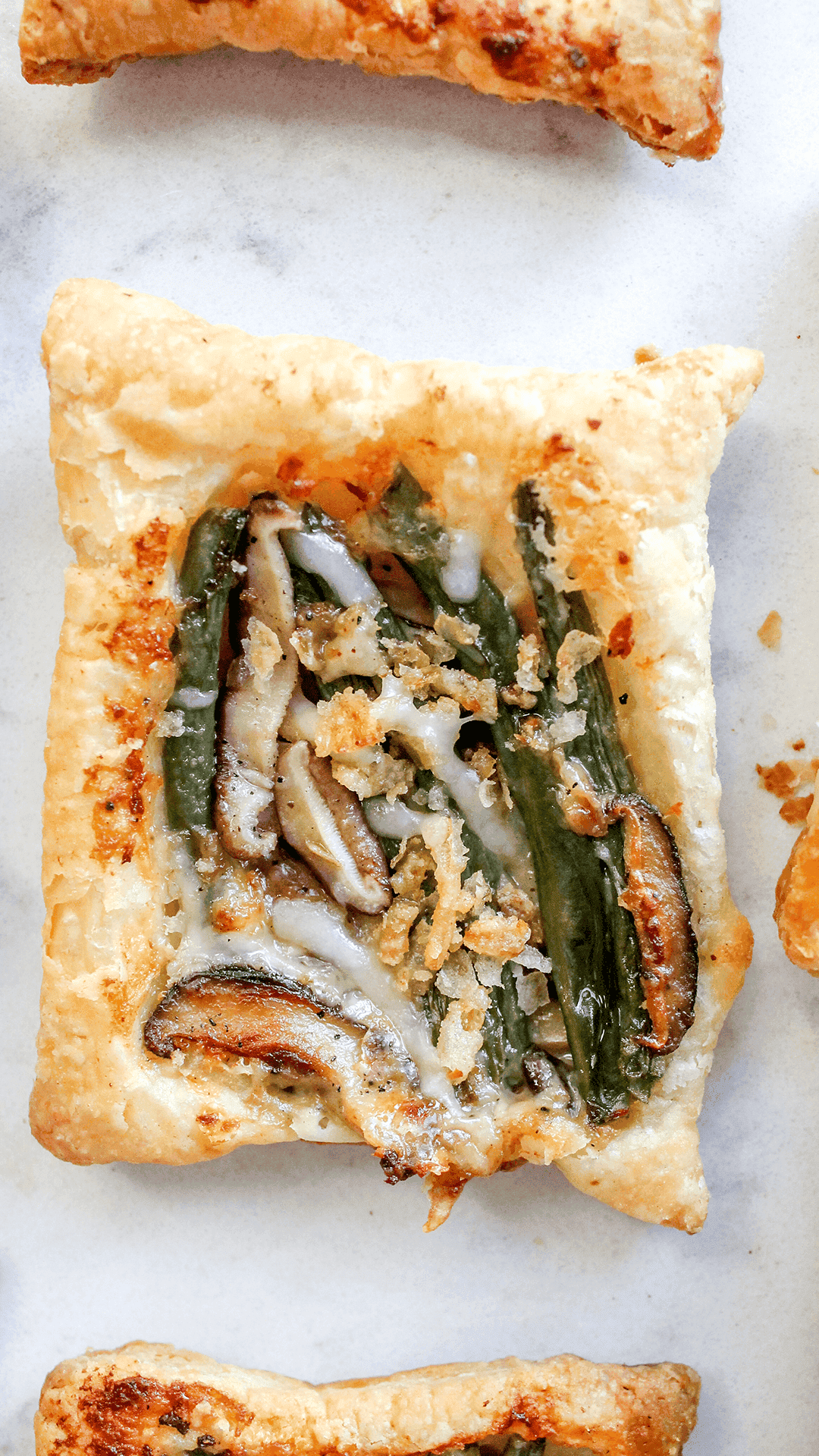 Green Bean Casserole Puff Pastries - bon abbetit
