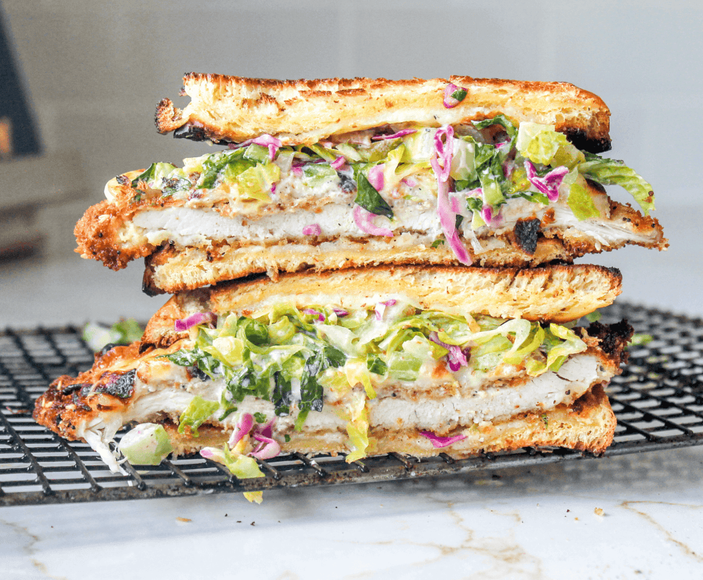 Crispy Chicken Sandwich with a Pickled Slaw - bon abbetit