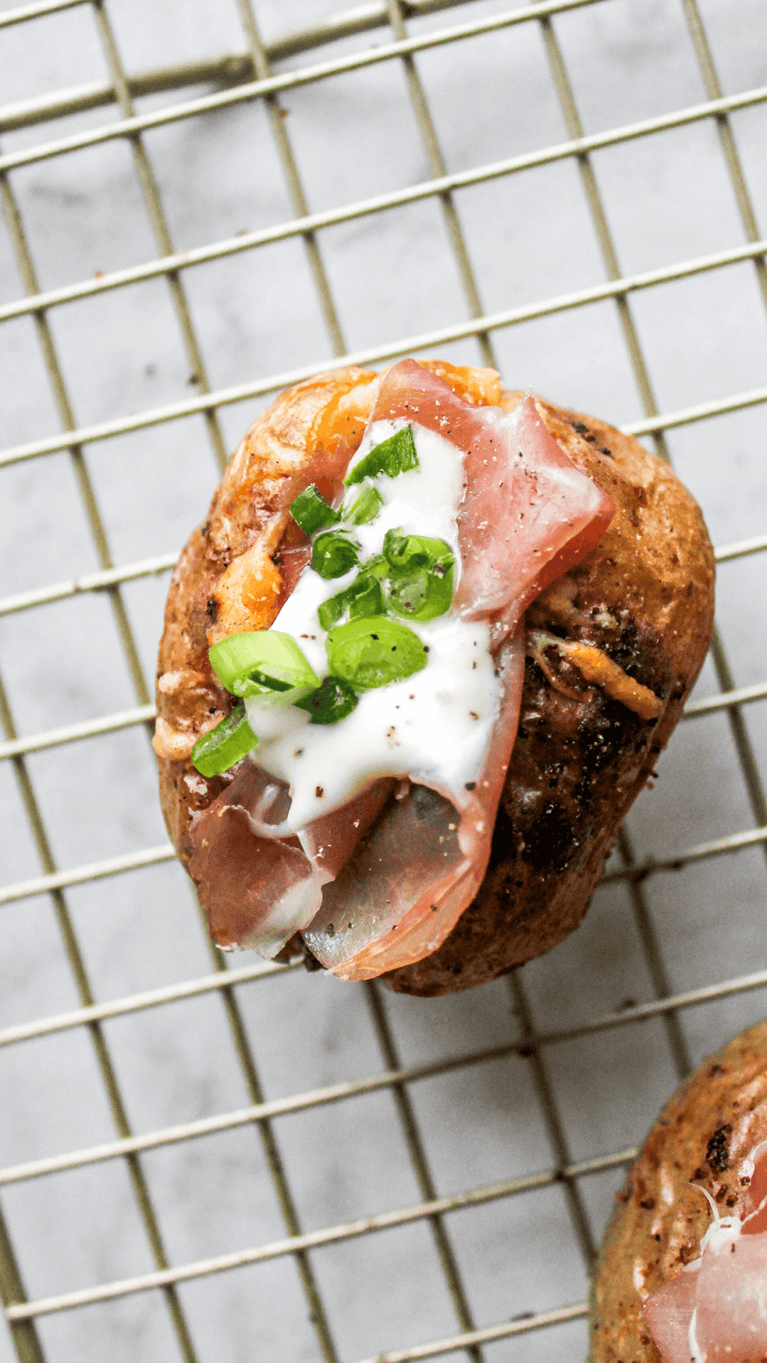 Fancy Loaded Mini Baked Potatoes - bon abbetit